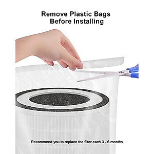 MORENTO Kilo Air Purifier Replacement Filter, 3-in-1 Ture HEPA Filter, Efficiency Activated Carbon Kilo Air Purifier (1 Pack)