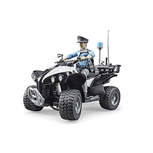 Bruder 63011 Police Quad w Light Skin Policeman and Accessories