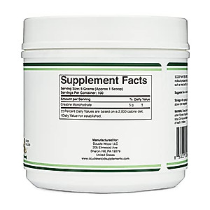 Creatine Monohydrate Powder 1.1lbs (100 Servings of 5 Grams Each - Third Party Tested Micronized Creatine Powder) Unflavored, Keto, Vegan Friendly (with Scoop)(Creatina Monohidratada) by Double Wood