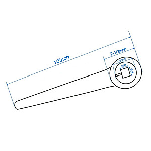 Yoogu 10 inch Recliner Handle Lever Replacement Kits 5/8 inch Square Mount with 5-3/10 inch Drive Tubes Include Screw (Glossy)