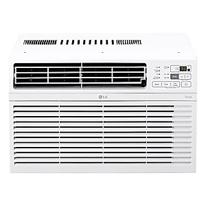 LG 8000 BTU Window Air Conditioners 2023 New Remote Control WiFi Enabled App Ultra-Quite Washable Filter Cools 340 Sq. Ft for Small & Medium Room AC Unit Easy Install White LW8017ERSM1