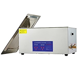 CREWORKS Ultrasonic Cleaner with Digital Timer and Heater, 22L Ultrasonic Cavitation Machine, 480W 304 Stainless Steel Professional Sonic Cleaning Machine for Jewelry Circuit Boards Auto Parts More