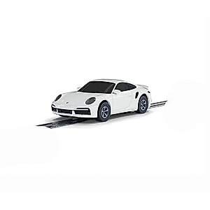 Scalextric Micro Porsche 992 Turbo White 1:64 Slot Race Car G2214,Light Lilac
