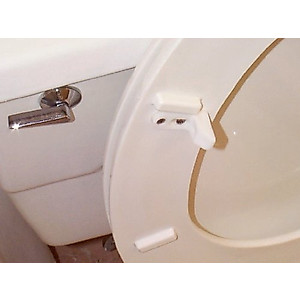 COMPAC HOME Compac’s Stabilizers T Bumpers, Lock Place, Keeps Children, Elderly, Disabled Safe from Slipping Off Shaking, Moving or Wobbly Toilet Seat (1 Set), White, 1 Count (Pack of 1)