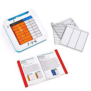 hand2mind Build-A-Grid, Dry Erase Multiplication, 3rd Grade Math, Multiplication Manipulatives, Fraction Manipulatives, Multiplication Game, Montessori Math, Homeschool Supplies (Set of 1)