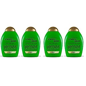 OGX Hydrating Tea Tree Mint Set, Shampoo and Conditioner (13 Ounce Bottles)