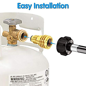 MOFLAME 2 Pack of Propane Tank Adapter Fitting,Converts POL LP Tank Service Valve to New QCC1/Type1 Adapter