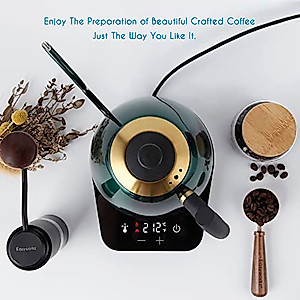 Easyworkz Electric Gooseneck Pour Over Coffee Kettle, Stainless Steel Hand Drip Tea Pot 27 Ounce Temperature Control 1200W Quick Heating