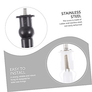 Uonlytech 4pcs toilet connector toilet parts toilet seats toilet accessories an fittings toilet bowl toilet anchor bolts Toilet Seat Replacement Bolt Replacement Toilet Seat Hinge Bolts feet