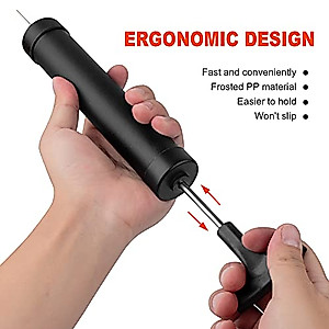 Portable 10 inches Ball Pump Kit, Balloon Pump, Basketball Pump Air Pump with 5 Needles,1 Nozzle & Extension Hose for Soccer Football Volleyball Water Polo Rugby Exercise Sports Ball