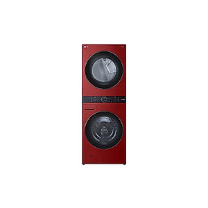 LG WKEX200HRA WashTower Washer and Dryer with TurboWash (Candy Apple Red)