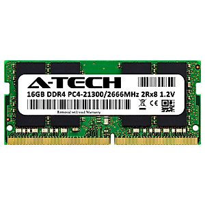 A-Tech 16GB RAM for Dell Latitude 5590 | DDR4 2666MHz PC4-21300 Non-ECC SODIMM 2Rx8 Laptop & All-in-One Single Memory Upgrade Module (Replacement for SNPCRXJ6C/16G, AA075845, CRXJ6, 0CRXJ6)
