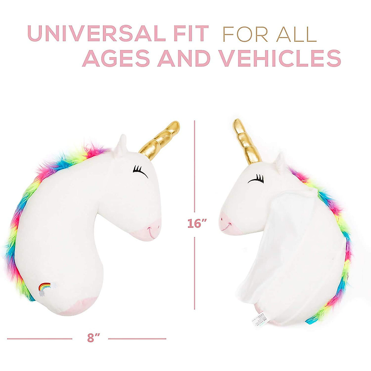 XDEMODA Seatbelt Pillow for Kids Travel - Dinosaur Seat Belt Cover & Cushion Pillow. Child Car Stuffed Plush Animal Travel Pillow. Safety Belt