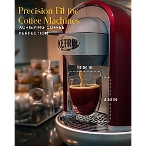 Kitchables Double Walled Glass Coffee Mugs Set of 2,12oz - Insulated Clear Coffee Mug for Cappuccino, Latte, Tea, Espresso - Latte cup - Tazas Para Cafe