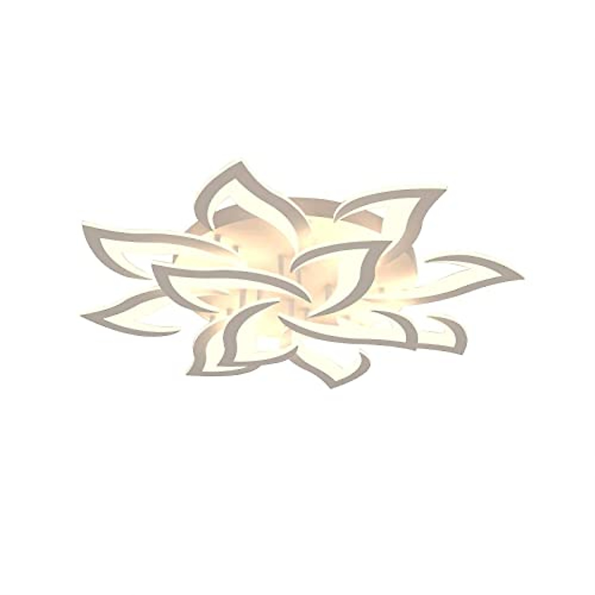 OKES Modern Ceiling Light,dimmable led Ceiling lamp Fixture with Remote Control,12 Acrylic Petal Flush Mount Chandelier Light for Dining Room,Bedroom,Living Room,kitchen/3000-6000K