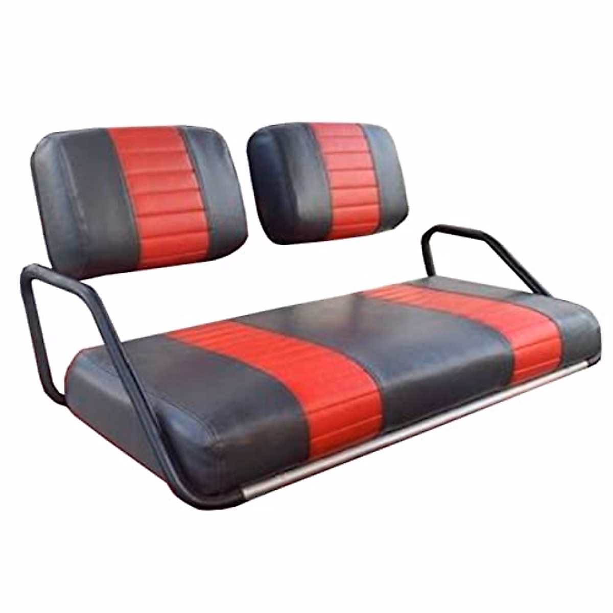 Club Car Pre 2000 "STAPLE ON" Golf Cart Seat Cover With Matching Rear Facing Seat Cover (2 Stripe)