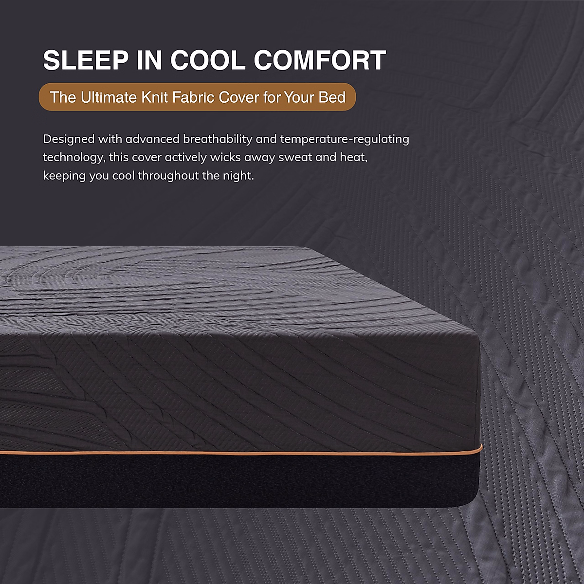 Dyonery Full Firm Mattress 14 Inch, Copper Memory Foam Mattress in a Box, Cooling Knit Fabric Cover, CertiPUR-US Certified, Pressure Relief, Made in USA, 54”x75”x14”, Black