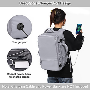 Sinaliy Travel Backpack for Women Men, 40L Carry On Backpack, 17 Inch Laptop Backpack, Waterproof Backpack, College Bookbag, Laptop Backpack, Backpack for Women, as Person Item Flight Approved