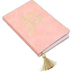 Wedding Planner Notebook with Gold Tassel Bookmark, I Said Yes (8.25 x 5.25 in, 96 Sheets)