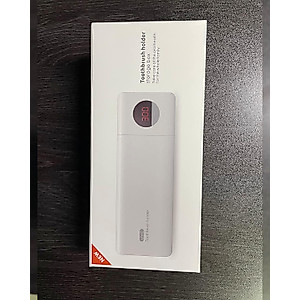 HouseGem Toothbrush Holder, Timer Function, 2000mAh Rechargeable Cordless Wall-Mounted Bathroom (White)