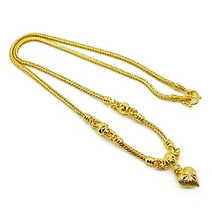 Chain 24k Thai Baht Yellow Gold Plated Filled Necklace Jewelry Women 20" Pendant Heart