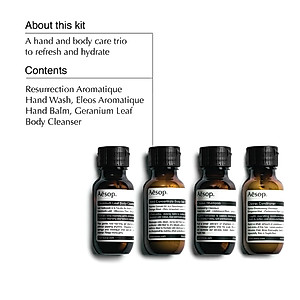 Aesop Travel Set | Travel Body Wash and Body Balm & Travel Size Shampoo and Conditioner | 1.7 oz, Pack of 4