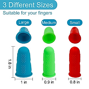 12 Pcs Silicone Hot Glue Gun Finger Caps, Anti-Slip and Reusable Silicone Thumb Protector, Finger Guard Protectors or Hot Glue Wax Rosin Resin Honey Adhesives Scrapbooking Sewing, Small, Medium, Large