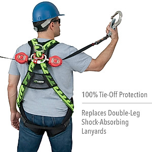 Miller by Honeywell MFLC-4-Z7/6FT 6' Twin Turbo Fall Protection System, Plastic, 1' x 72' x 1'