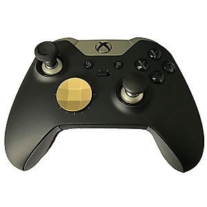 E-MODS GAMING 12 in 1 - Metal Mod 6 Swap Thumbsticks Joysticks, 4 Paddles & 2 Dpads with Open Tool for Xbox One Elite Controller (Gold)