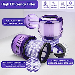 Lemige 3 Pack Vacuum Filters Replacement Parts Compatible with Dyson V11 Torque Drive V11 Animal V11 Complete V11 Extra V15 Detect Vacuums, Compare to Part 970013-02