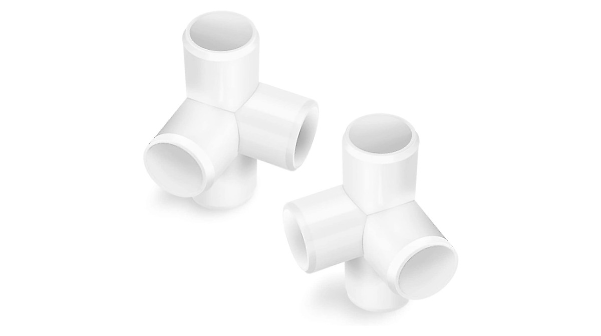 12 Pack 4-Way 1/2 Inch PVC Corner Cross Elbows for Greenhouses & More