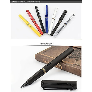 Lamy Vista Fountain Pen (12M) Transparent & 5 Black Ink Cartridges