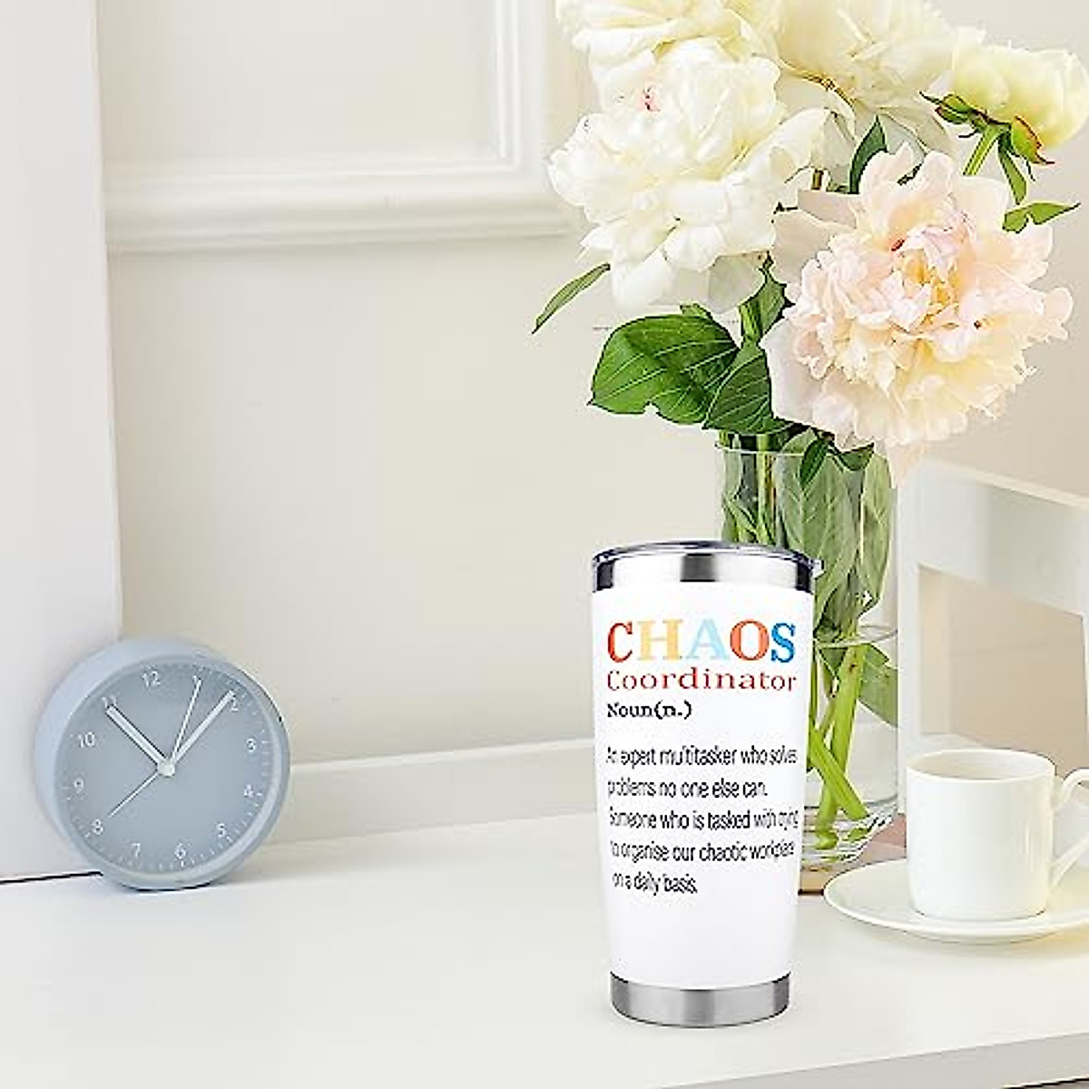 Moyel Thank You Gifts for Women 20Oz Travel Tumbler Cup Coffee Mug Chaos Coordinator Gifts for Her Birthday Christmas Inspirational Gifts for Mom Friends Female Teachers Coworkers Boss Nurse