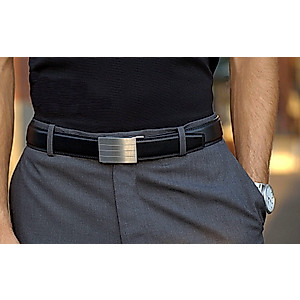 KORE Men’s Full-Grain Leather Track Belts | “Evolve” Stainless Steel Buckle
