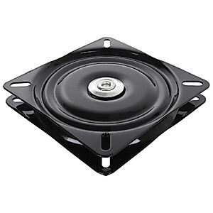 2 Pack 8 Inch Heavy Duty Bar Stool Swivel Replacement, 550lbs Capacity Swivel Mechanism Plate for Furniture, Seat Swivel Base Bar Stool Swivel Mount Plate, Ball Bearing Swivel Boat Seat, Black