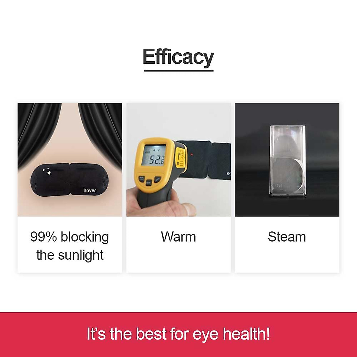 ilover Eye Mask for Sleeping (No Scent) Warm Steam 10(EA), Traveling, Relaxing and Tiredness Instantly Warm Helps Eye injuries, relieves dry Eyes.