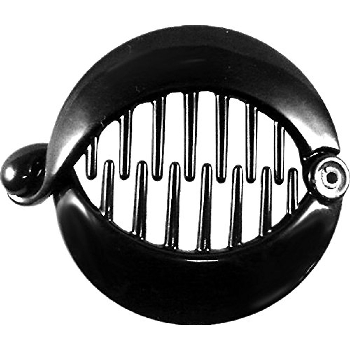 Prettyou 2.5 Inches Effortless Beauty Assorted Side Combs Ponytail Hair Clip Comb Pin Round Banana Clips, Pack of 4 (Black)