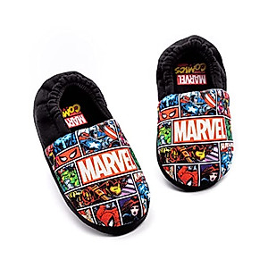 Marvel Avengers Slippers Boys Kids Comic House Shoes Loafers 2.5 US