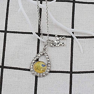 AKTAP SGRho Gift SGRho Sorority Paraphernalia Gift Greek Sorority Sister Jewelry For Women Girl (Yellow Sigma Gamma E)