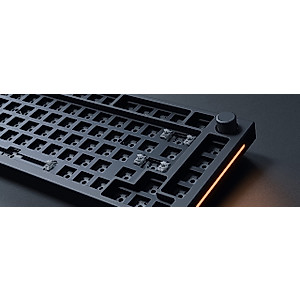 Glorious Gaming GMMK PRO 75% Barebones Black (Frame Only) - Modular Mechanical Gaming Keyboard, TKL Size (75%), 3.3lb Frame, RGB, Fully Customisable, 5-Pin Switch Support