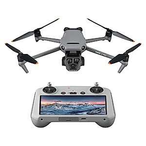 DJI Mavic 3 Pro with DJI RC, Flagship Triple-Camera Drone with 4/3 CMOS Hasselblad Camera, 43-Min Flight Time, 15km HD Video Transmission, FAA Remote ID Compliant, 4K Camera Drone for Adults