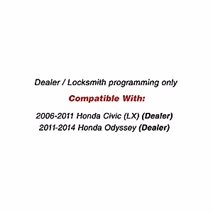 KeylessOption Keyless Entry Remote Control Uncut Car Ignition Key Fob Replacement for N5F-S0084A