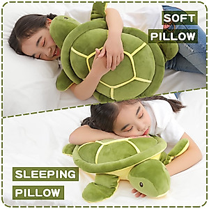 Dalmao 20 Inch Green Sea Turtle Stuffed Animals Soft Plush Toys Body Pillows Ocean Turtle Plushies, Gifts for Boys, Girls, Girlfriend, Birthday, Valentine, Christmas