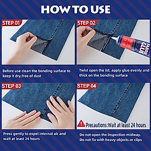 YAFLC Fabric Glue Permanent 75 ml, Fabric Glue for Patch, Clear Fabric Glue for Clothing Permanent Washable, Leather Glue for All Fabrics, Cotton, Denim, Flannel, Polyester