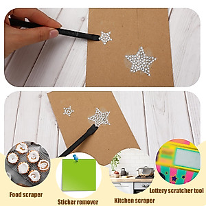 14 Pcs Plastic Crevice Cleaning Tool Car Detailing Spatula Set Black Scraper Tool Non-scratch Small Putty Knife Anti-static Tweezers for Tight Spaces