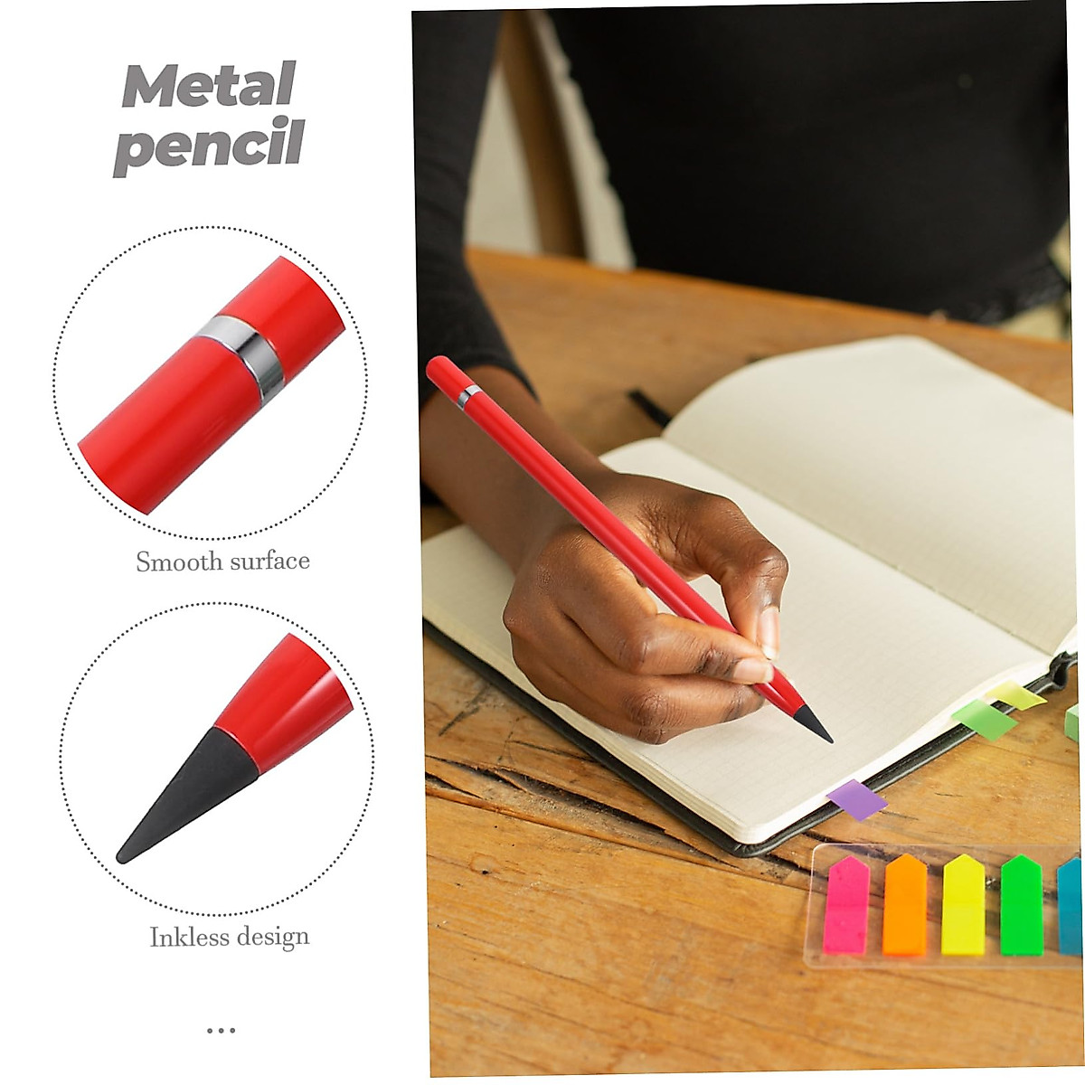 Ciieeo 4 Pcs Pencil Forever Pen Erasable Signing Pen Paint Black Ink Stylus Funny Pens Black Office Supplies Inkless Pen Drafting Supplies With Eraser Drawing Pen Metal Child