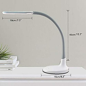 Eye-Caring Reading Eye Protection Desk Lamp High Brightness 3 Color Temperature USB Multi-angle Lighting Touch Dimming Table Lamp Office lamp (Color : White, Size : 12W)