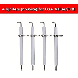 Hisencn Repair kit Replacement for Brinkmann 810-3660-S, 810-3660-F, 810-4557-0, 810-4457-F Grill Models, Stainless Steel Grill Burner Tube, Adjutable Carry Over Tube, Heat Plate Tent, Igniter