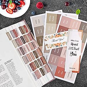 Earth Tone Bible tabs, Large Print Laminated Bible tabs for Women and Men, Easy to Read, Easy to Apply, Bible Journaling Tabs