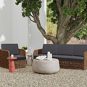 idee-home Outdoor Cushions for Patio Furniture, Outdoor Seat Cushions 28.5 x 28.5 Waterproof, Hampton Bay Deep Seat Couch Sofa Replacement Cushions for Outside Lawn Yard Garden Deck